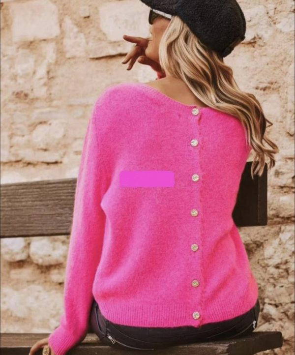 Paige Buttoned Back Jumper • Glam and Grace